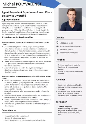 Exemple de CV : Agent Polyvalent [GRATUIT]
