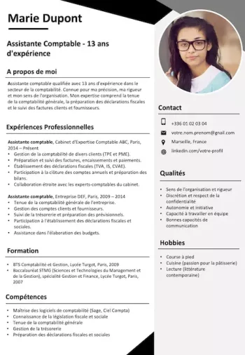 Exemple de CV : Aide Comptable [GRATUIT]