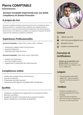 Exemple de CV : Assistant Comptable [GRATUIT]