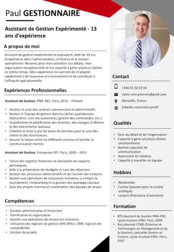 Exemple de CV : Assistant de Gestion [GRATUIT]