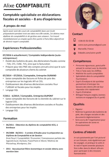 Exemple de CV : Comptable [GRATUIT]