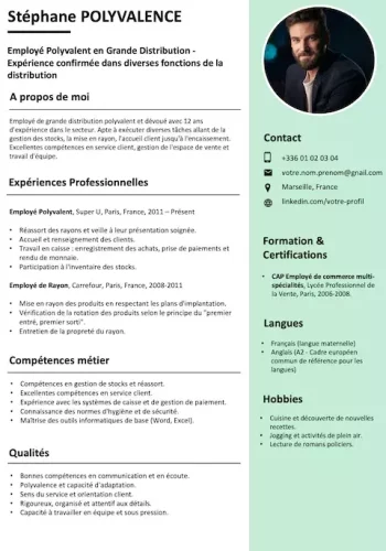 Exemple de CV : Employé Polyvalent [GRATUIT]